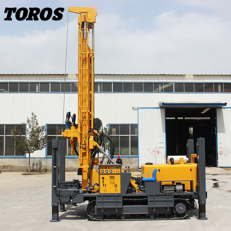 YUCHAI Engine 85KW Water Well Drilling Rig Steel Crawler Type