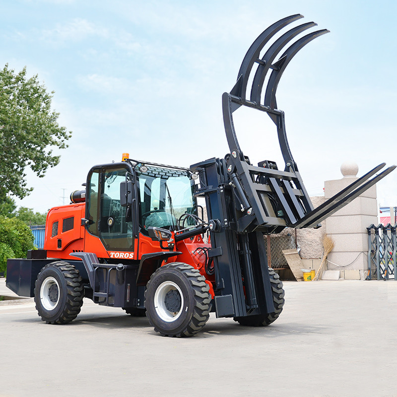 Enclosed Cab Rough Terrain Forklift Outdoor 5000 Lb All Terrain Forklift