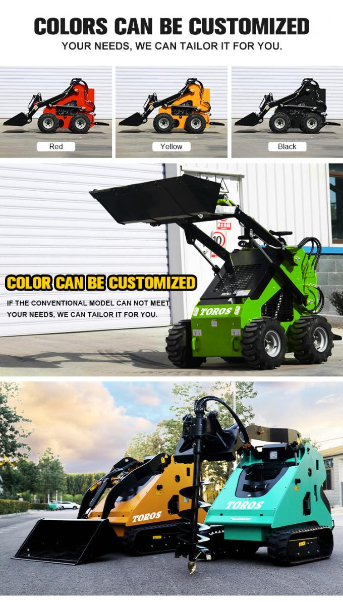 18.2KW Mini Skid Steer Loader Compact Front End Loader Multipurpose