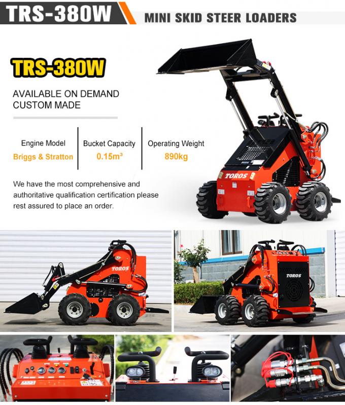 18.2KW Mini Skid Steer Loader Compact Front End Loader Multipurpose