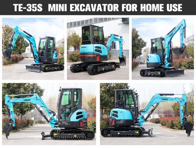 Toros 3.5 Ton Mini Excavator With Kubota Engine Micro Digger Mult ...
