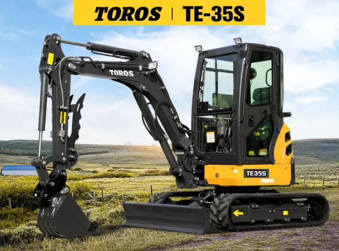 Toros 3.5 Ton Mini Excavator With Kubota Engine Micro Digger Mult ...